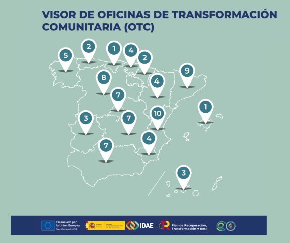 El IDAE publica el mapa de Oficinas de Transformación Comunitaria (OTC) - ZINCAMAN